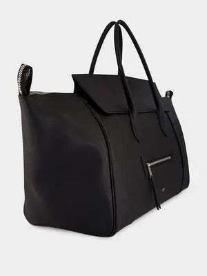 Celine Large Leather Weekend Bag - Black