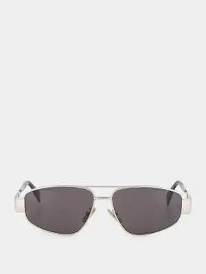 Celine Triomphe 03 Metal Sunglasses - Silver