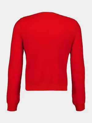 Celine Wool Crew Neck Long Sleeve Sweater