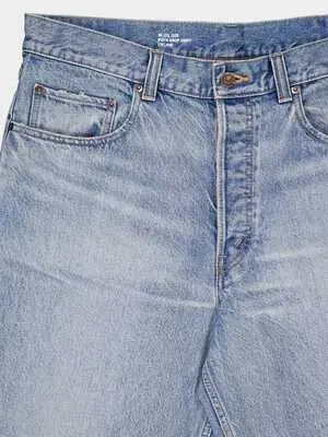 Celine Rigid Cotton Denim Bermuda Shorts