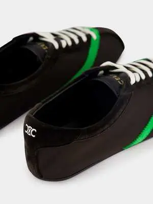 Celine L-top Lace-up Sneakers In Suede And Leather