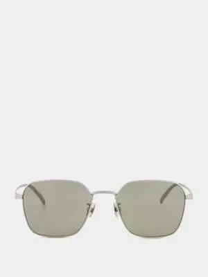 Bottega Veneta Square Titanium Sunglasses - Silver