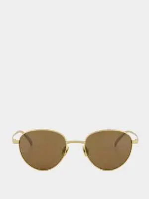 Bottega Veneta Intrecciato Sunglasses - Gold