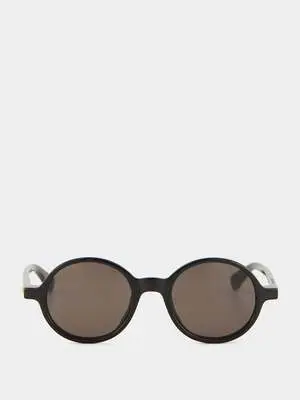 Bottega Veneta Classic Round Sunglasses - Black