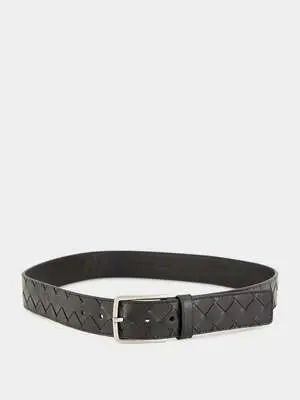 Bottega Veneta Intrecciato Belt - Black