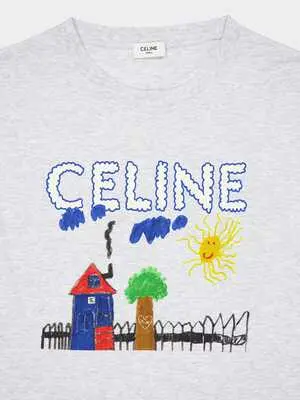 Celine T-shirt Regular Fit S/s C-neck Cotton Jersey