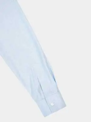 Celine Shirt Relaxed Fit L/s Button Up Chambray Cotton - Blue