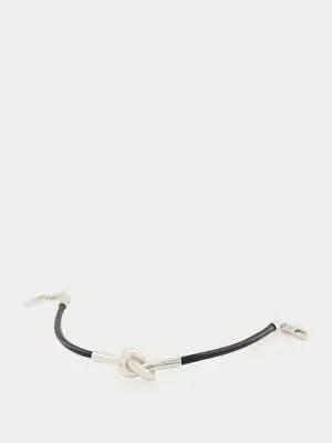Celine Knot Bracelet In Brass And Leather