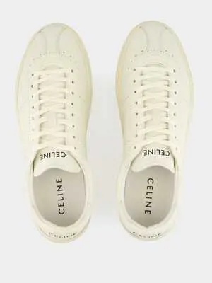 Celine Lace-up Leather Sneakers