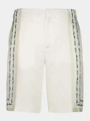 Dior Silk Bermuda Shorts With Flap Pocket - White