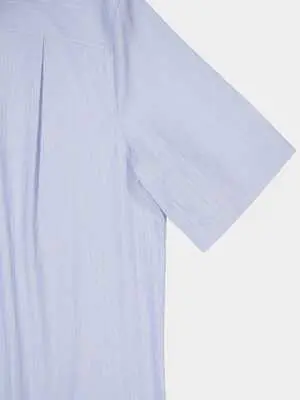 Celine Shirt Bowling S/s Button Up Striped Cotton Poplin