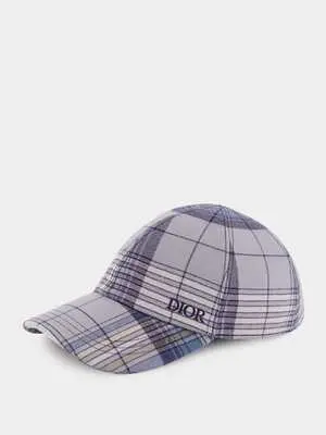 Dior Tartan Check Baseball Cap - Multicolour