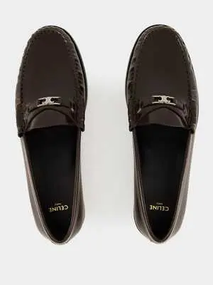 Celine Triomphe Loafers - Brown
