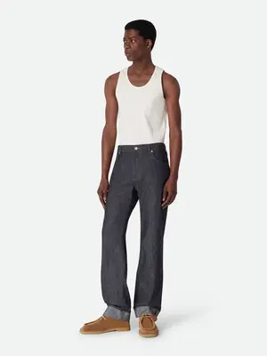 Bottega Veneta Rinsed Indigo Wide-leg Jeans