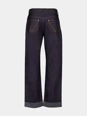 Bottega Veneta Rinsed Indigo Wide-leg Jeans