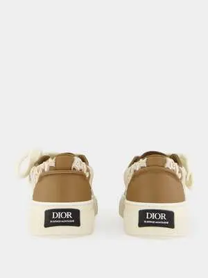 Dior B33 Tennis Sneakers In Embossed Canvas And Leather