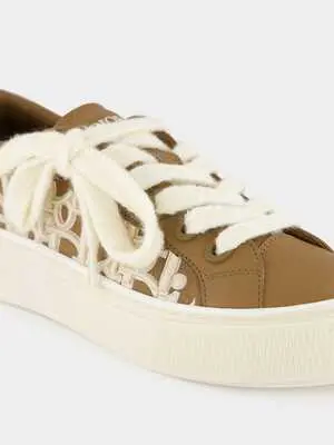 Dior B33 Tennis Sneakers In Embossed Canvas And Leather