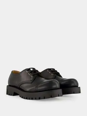 Dior Explorer Iii Cap Toe Leather Derby Shoes