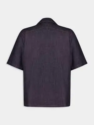 Bottega Veneta Rinsed Indigo Straight Denim Shirt - Blue