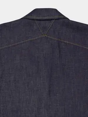 Bottega Veneta Rinsed Indigo Straight Denim Shirt - Blue