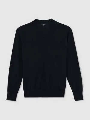 REISS Earlsfield Merino Wool V-neck Jumper