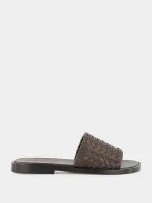 Bottega Veneta Fondant Intrecciato Mule Sandals - Brown