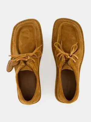 Bottega Veneta Caramel Boston Lace-up Moccasins