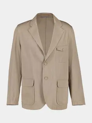 Dior Cotton Jacket With Embroidered Muguet Detail - Beige