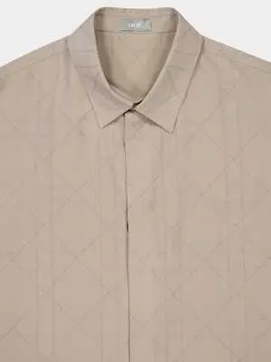 Dior Shirt S/s Mother Of Pearl Buttons Lyocell Silk - Beige
