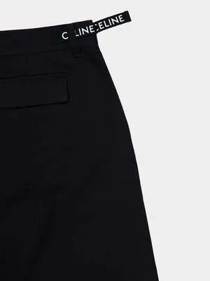 Celine Woven Cotton Cargo Shorts