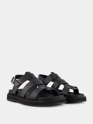 Celine Triomphe Leather Chunky Sandals