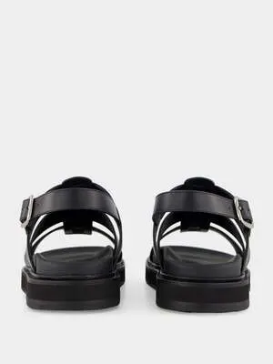 Celine Triomphe Leather Chunky Sandals