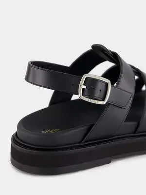 Celine Triomphe Leather Chunky Sandals