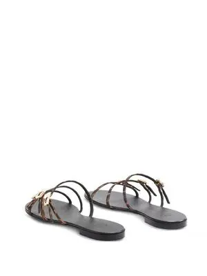 TEMPERLEY LONDON Eclipse Buckle-detail Sandals - Black