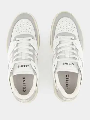 Celine Ct-09 Lace Up Leather Sneakers - White