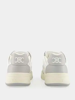 Celine Ct-09 Lace Up Leather Sneakers - White