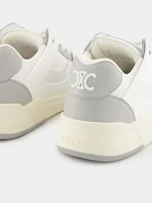 Celine Ct-09 Lace Up Leather Sneakers - White