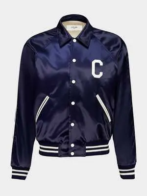Celine Teddy Jacket Shirt In Woven Polyamide - Blue