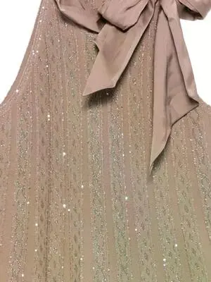 D.exterior Sequin Embellished Halter Top