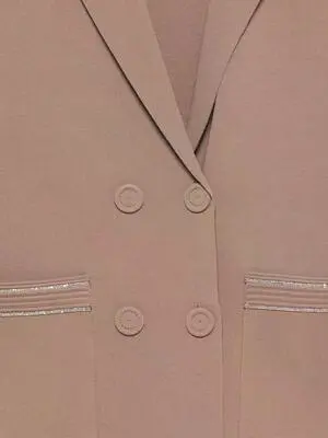 D.exterior Double-breasted Embellished Blazer
