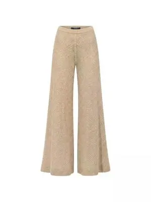 TOCCIN Lilibet Chevron-knit Wide-leg Trousers