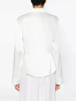 Stella McCartney Peplum Hem Long Sleeve Shirt - White