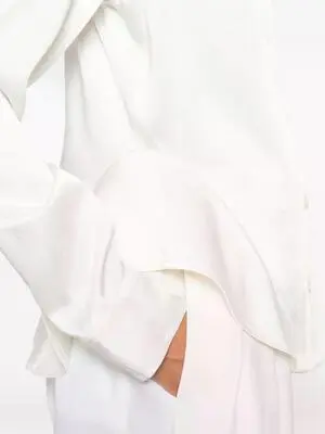 Stella McCartney Peplum Hem Long Sleeve Shirt - White
