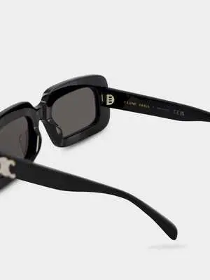 Celine Square Triomphe Skate 02 Acetate Sunglasses - Black