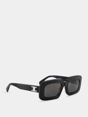 Celine Square Triomphe Skate 02 Acetate Sunglasses - Black