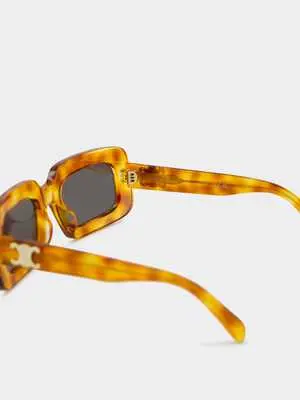 Celine Square Triomphe Skate 02 Acetate Sunglasses - Yellow