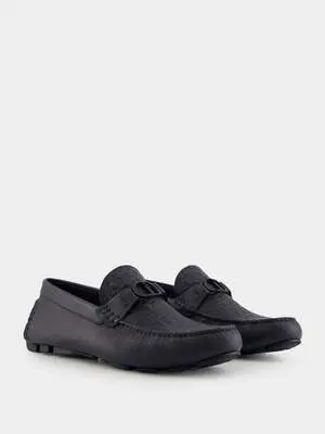 Dior Odeon Driver Loafers In Gravity Leather