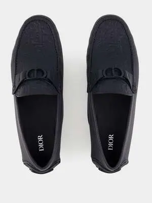 Dior Odeon Driver Loafers In Gravity Leather