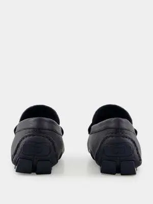 Dior Odeon Driver Loafers In Gravity Leather