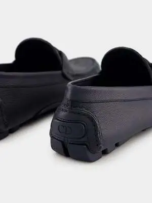 Dior Odeon Driver Loafers In Gravity Leather